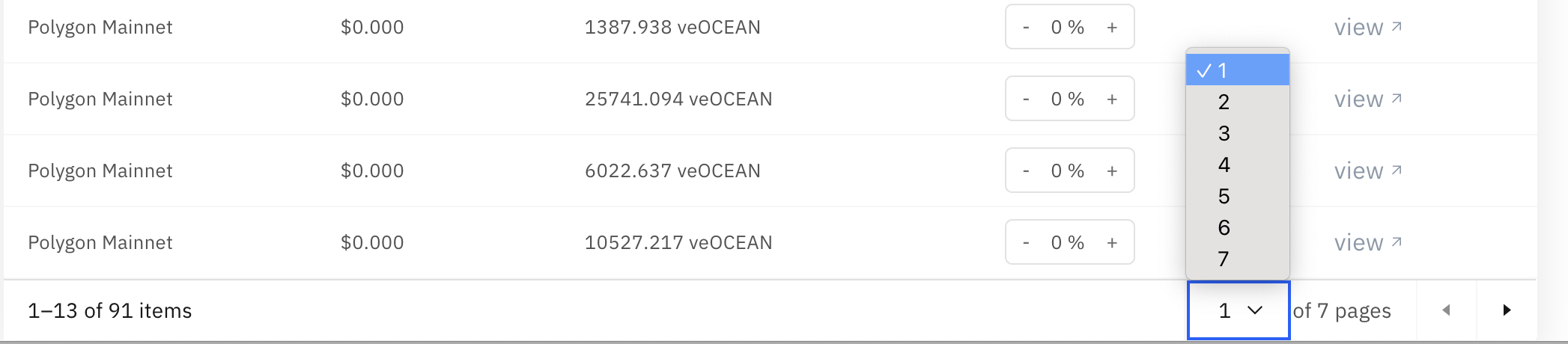Expand Data Explorer to 100 rows. · Issue #306 · oceanprotocol/df-web · GitHub
