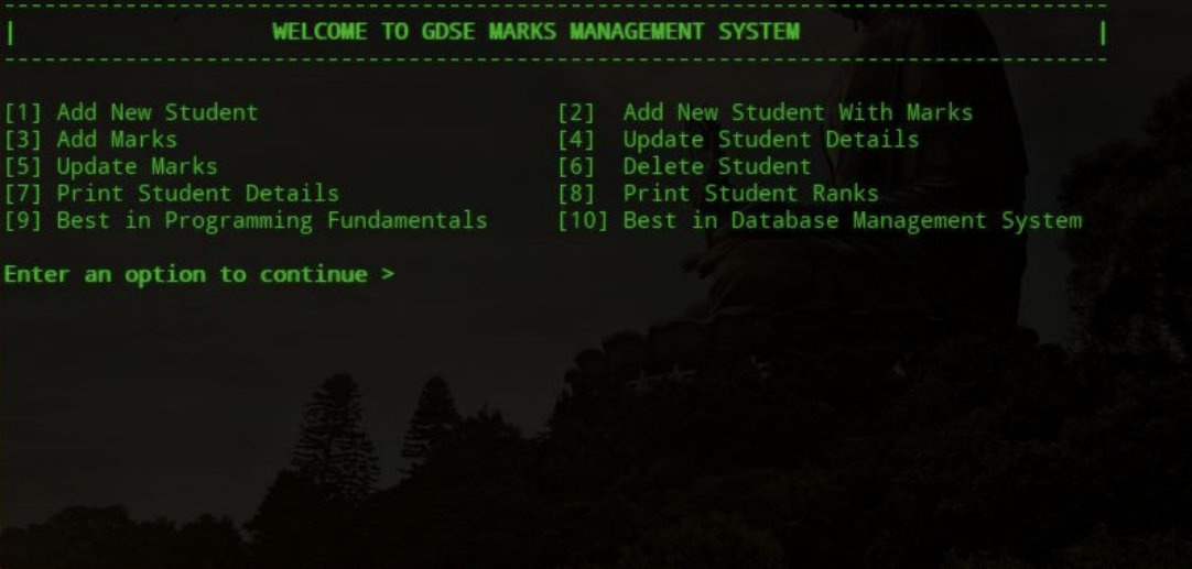 GitHub - Sama-Liyanage/Student-Marks-Managment-System: Simple Java Application to manage ...