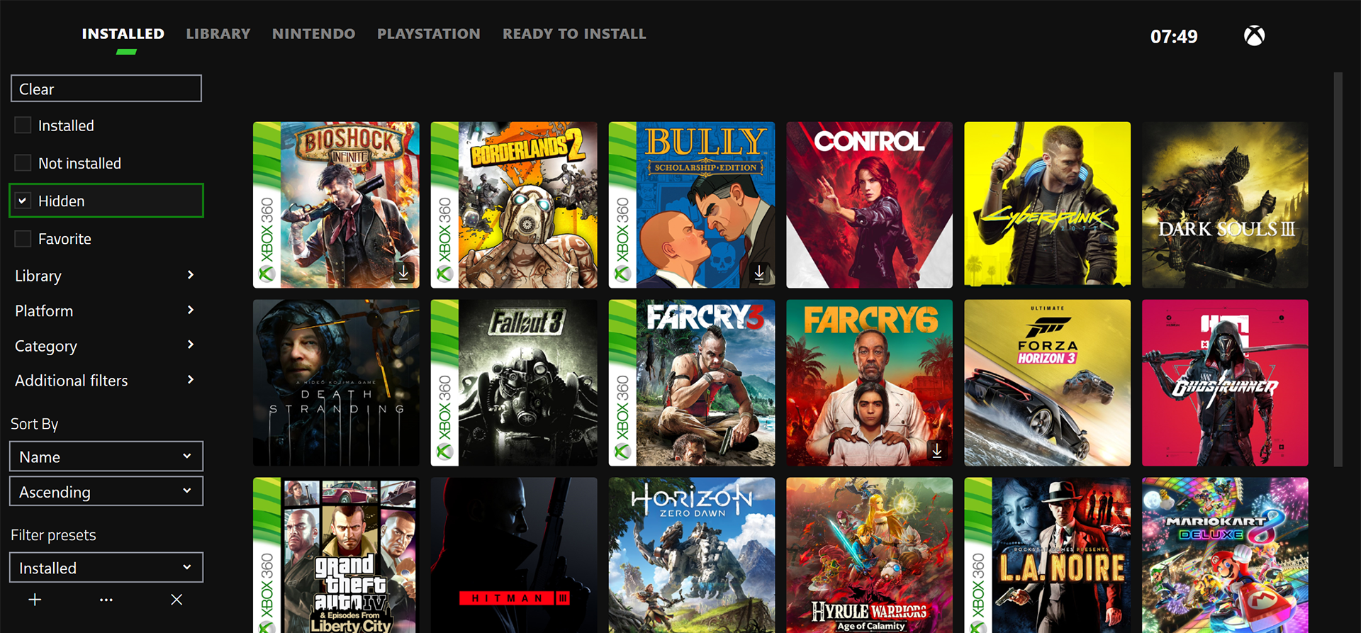 Playnite 9 Beta: Fullscreen 'Hidden' and 'Favorite' checkbox filters ...