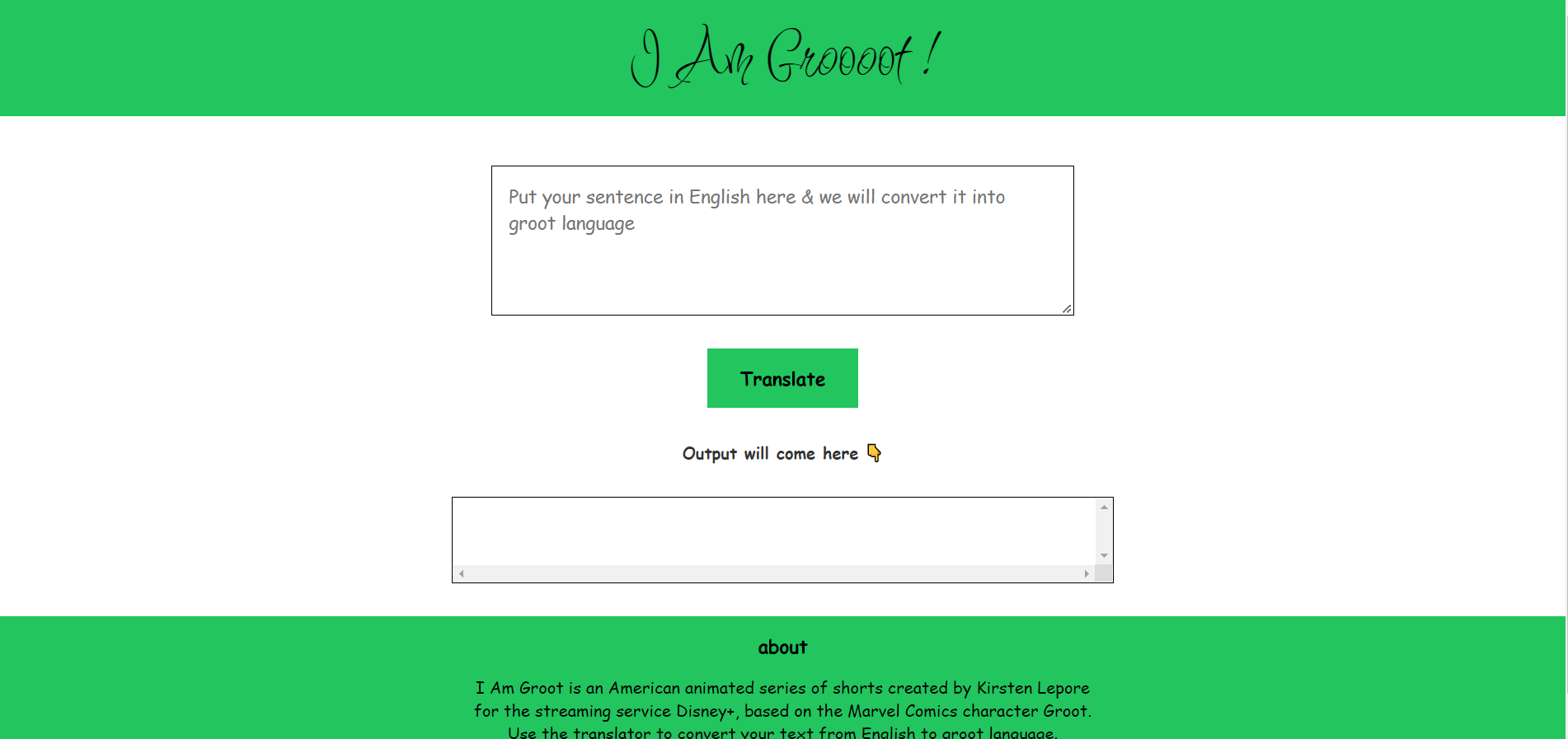GitHub - ishanudgirkar/NEOGCAMP-Groot-talks: I Am Groot is an American animated series of shorts ...