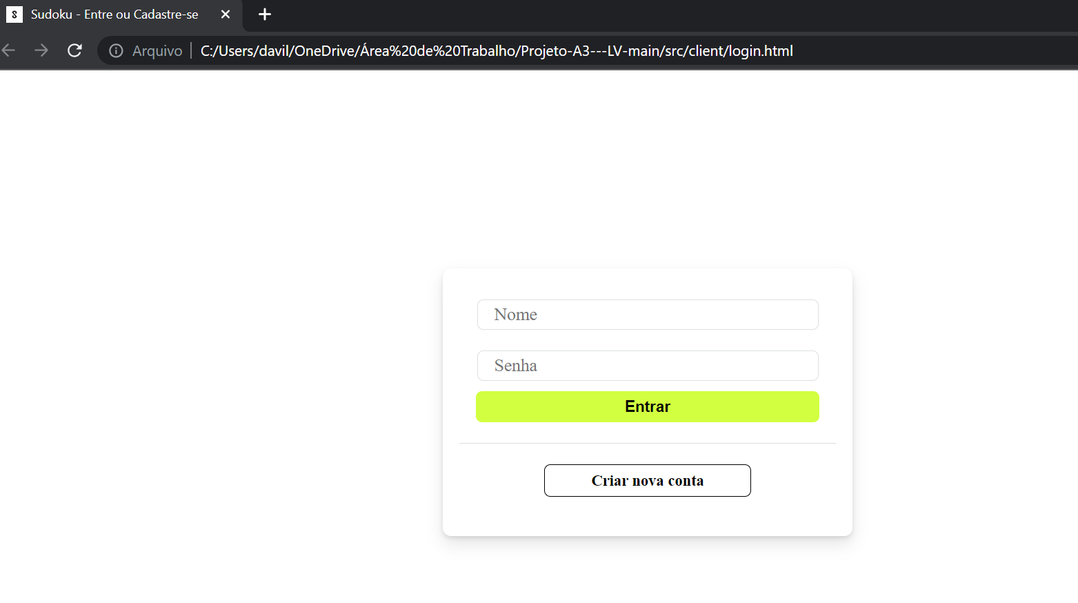 GitHub - DaviLopes-dS/Projeto-A3---LV-main