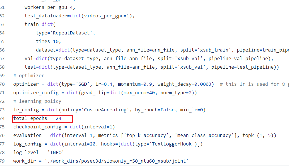 About Training Epochs · Issue #118 · kennymckormick/pyskl · GitHub
