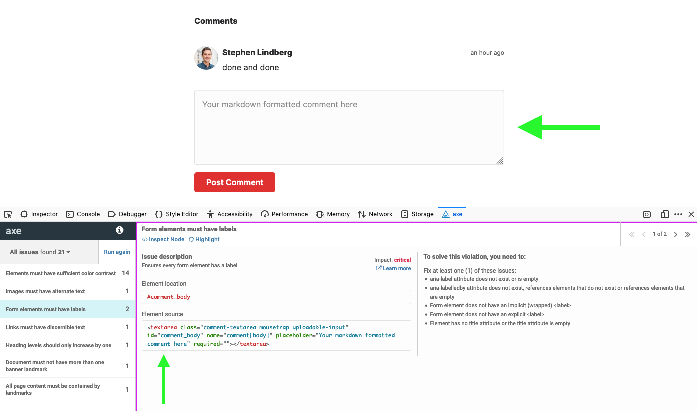Missing labels on form elements · Issue #684 · thoughtbot/constable · GitHub