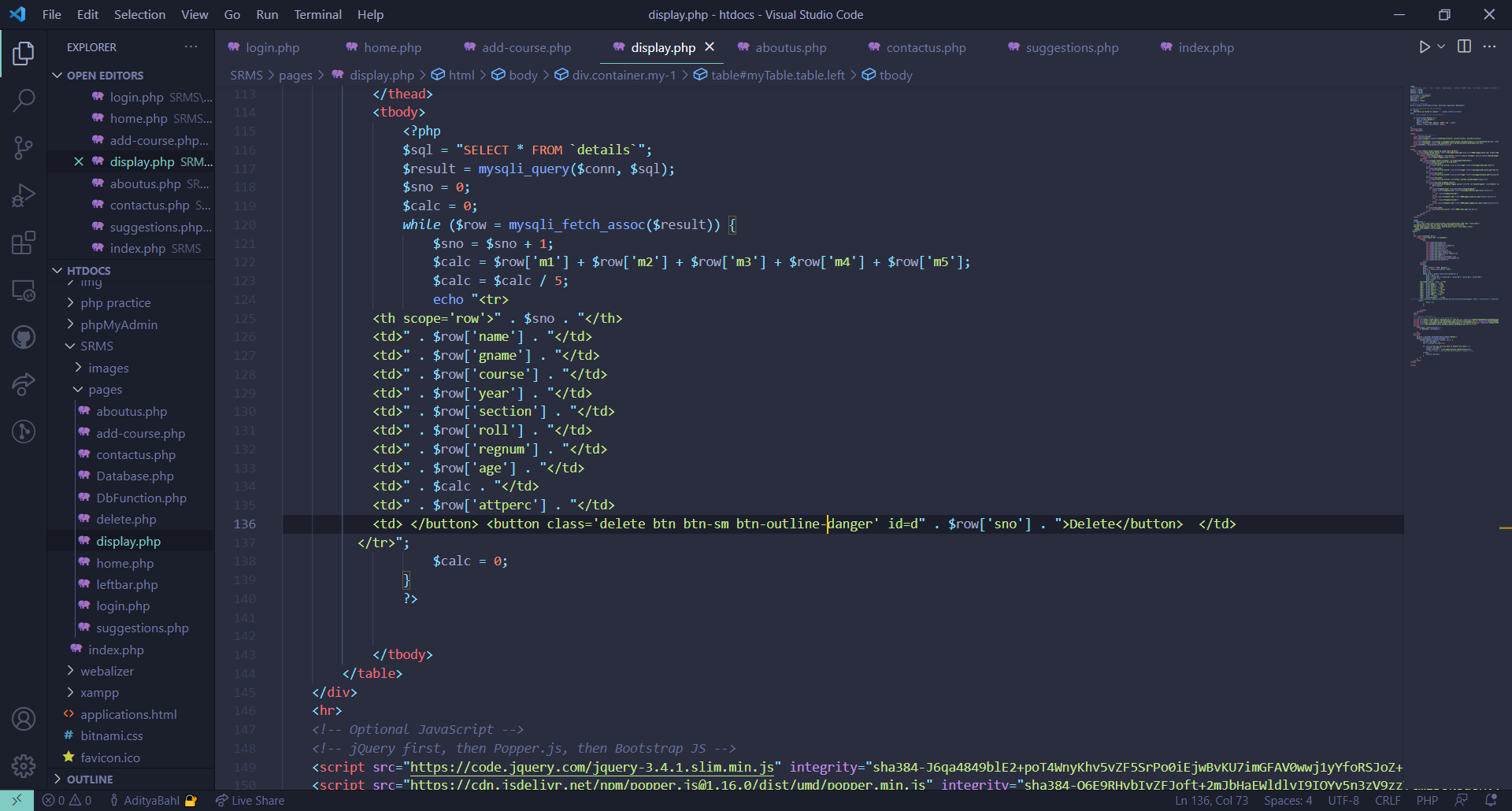 GitHub - AdityaBahl/Student-Record-Maintenance-System-Web-App: Student ...