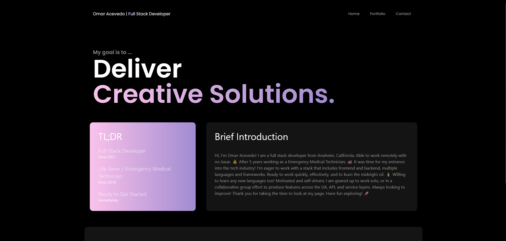 GitHub - OmarAce/20-React-Portfolio