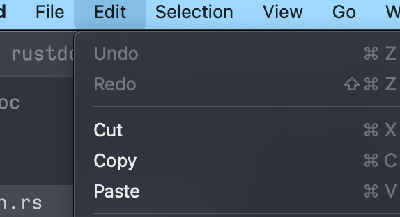 Undo And Redo Disabled In Edit Menu Even Though You Can Perform Those 