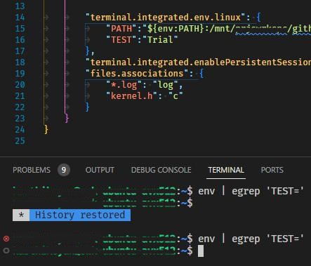 newly added environment variable is not reflected on restored terminal sessions · Issue #168020 ...