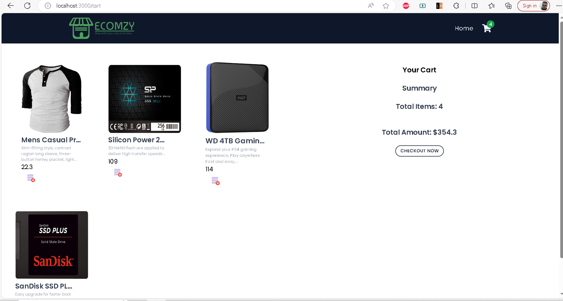 GitHub - abhi98chaubey/Shop-Cart: Users can add items to their cart. Items can be easily removed ...