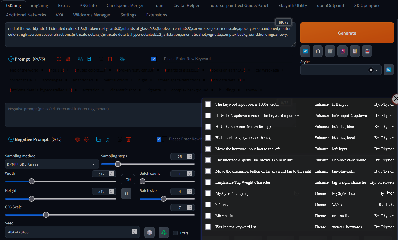 [Bug] Style change, text is unreadable · Issue #127 · Physton/sd-webui-prompt-all-in-one · GitHub