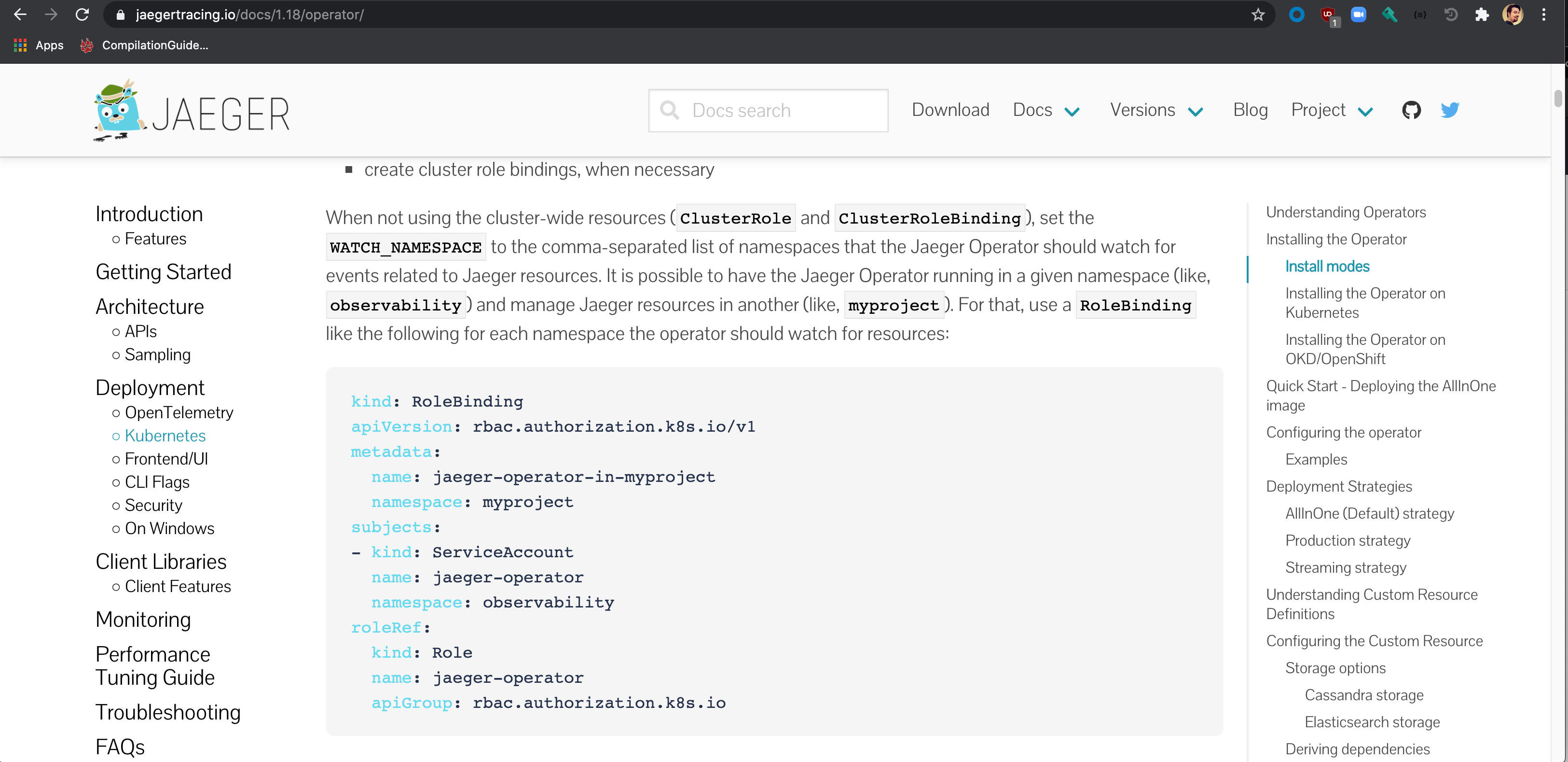 Docs Website Nav Sidebars are unusable (partially) · Issue #2303 · jaegertracing/jaeger · GitHub