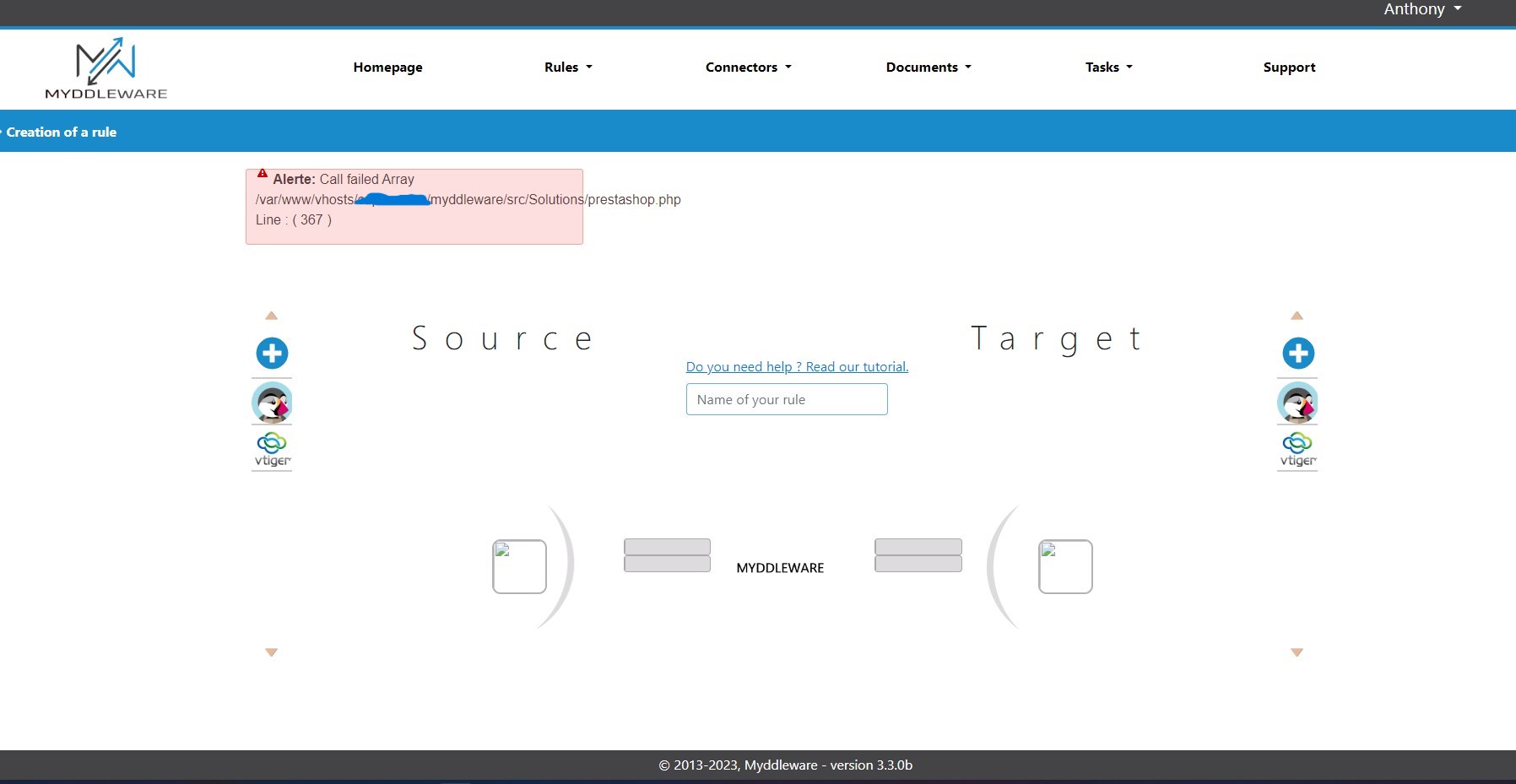 Vtiger - Prestashop Call failed Array · Issue #970 · Myddleware/myddleware · GitHub