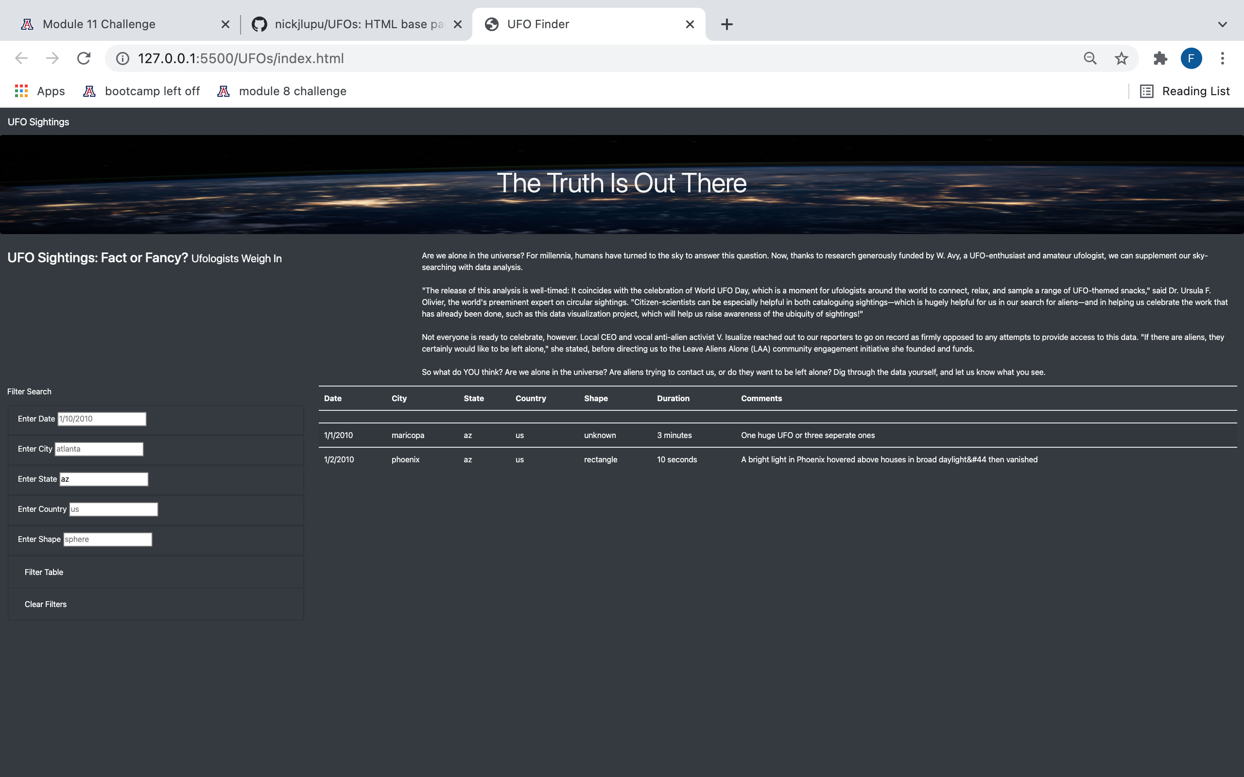 GitHub - Levreka/UFOs