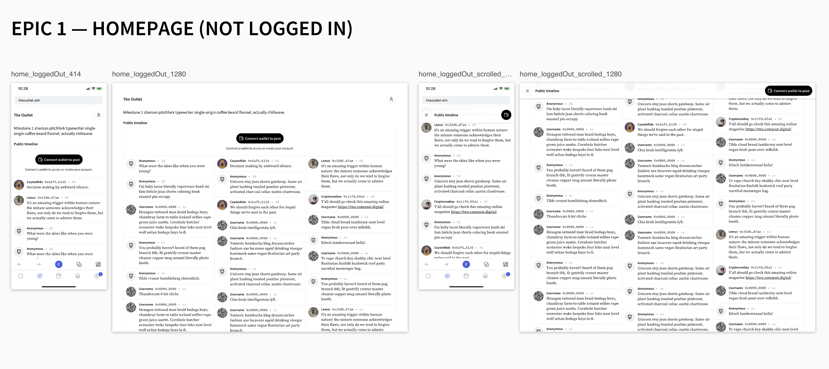 Epic 1: Homepage (not logged in) · Issue #21 · logos-innovation-lab ...