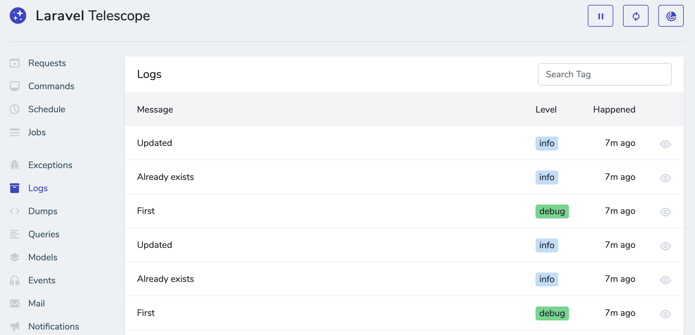 Feature: Added log channel as prefix in log or a channel col · Issue #544 · laravel/telescope ...