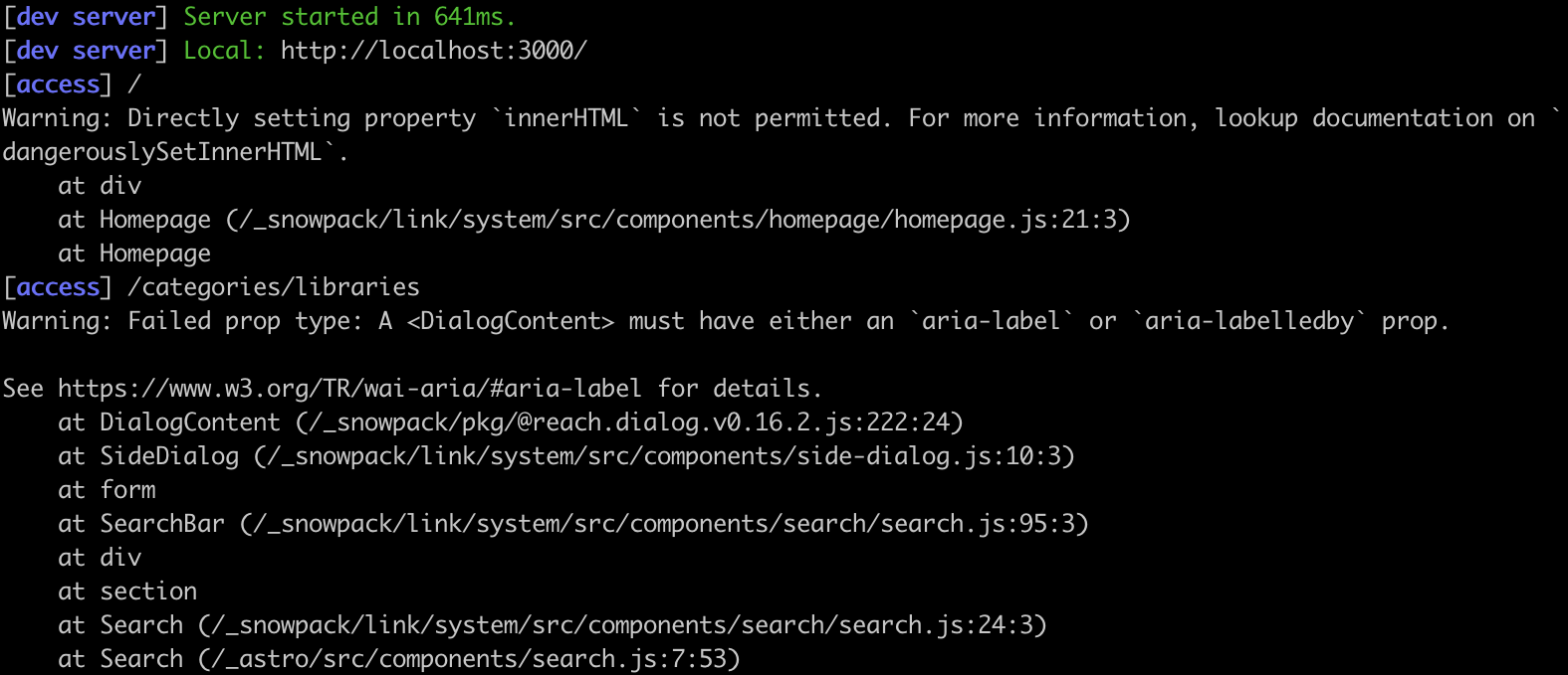 [BUG]: cli messages when running the project locally · Issue #252 ...