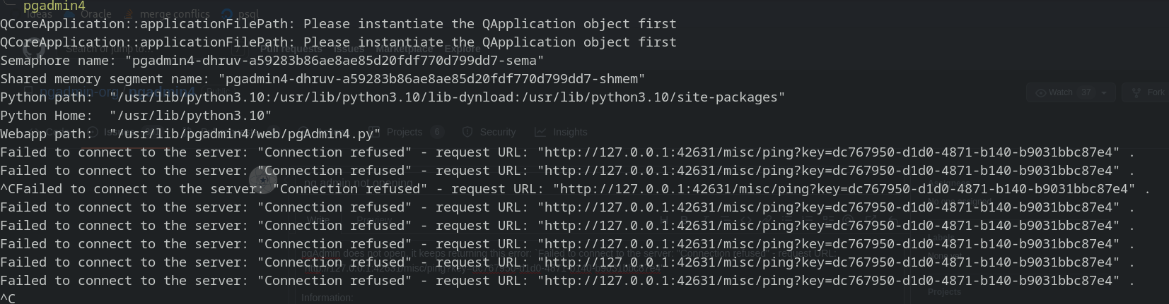 pg admin not opening · Issue #5391 · pgadmin-org/pgadmin4 · GitHub