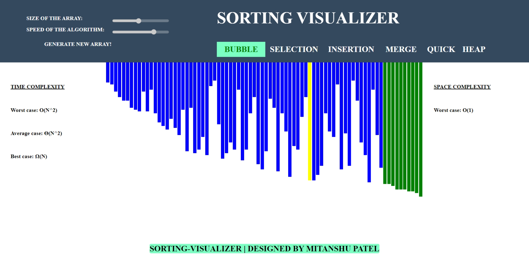 GitHub - Mitanshu20/Sorting_Visualizer