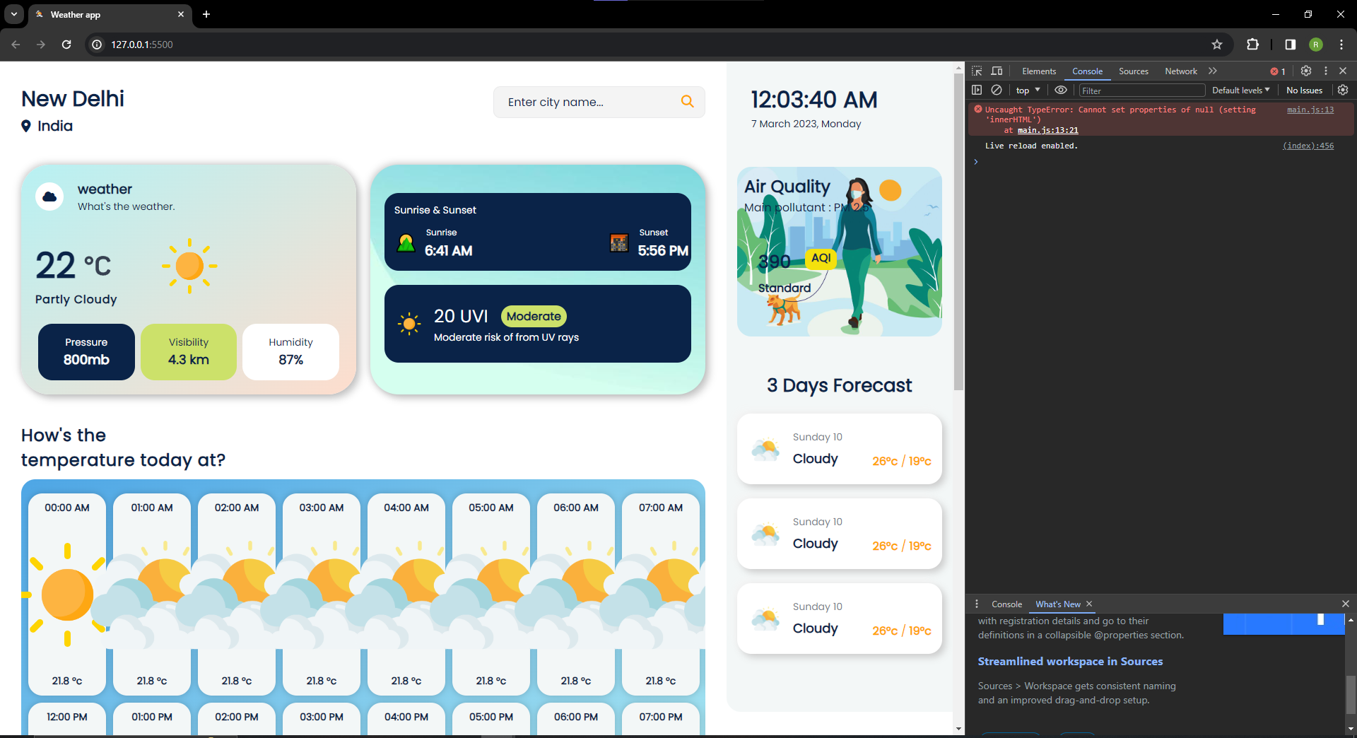 Bug with the footer. · Issue #31 · devjainofficial/Weather-app · GitHub
