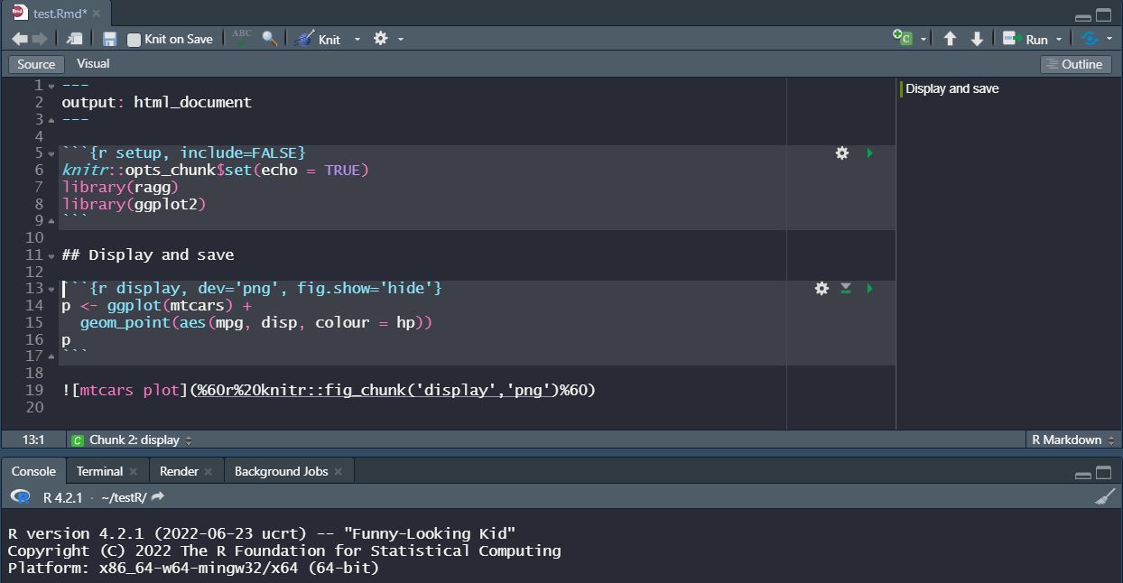 Visual breaks figure path generated by code placed inside `![](...)` replacing `` (accent) and ...