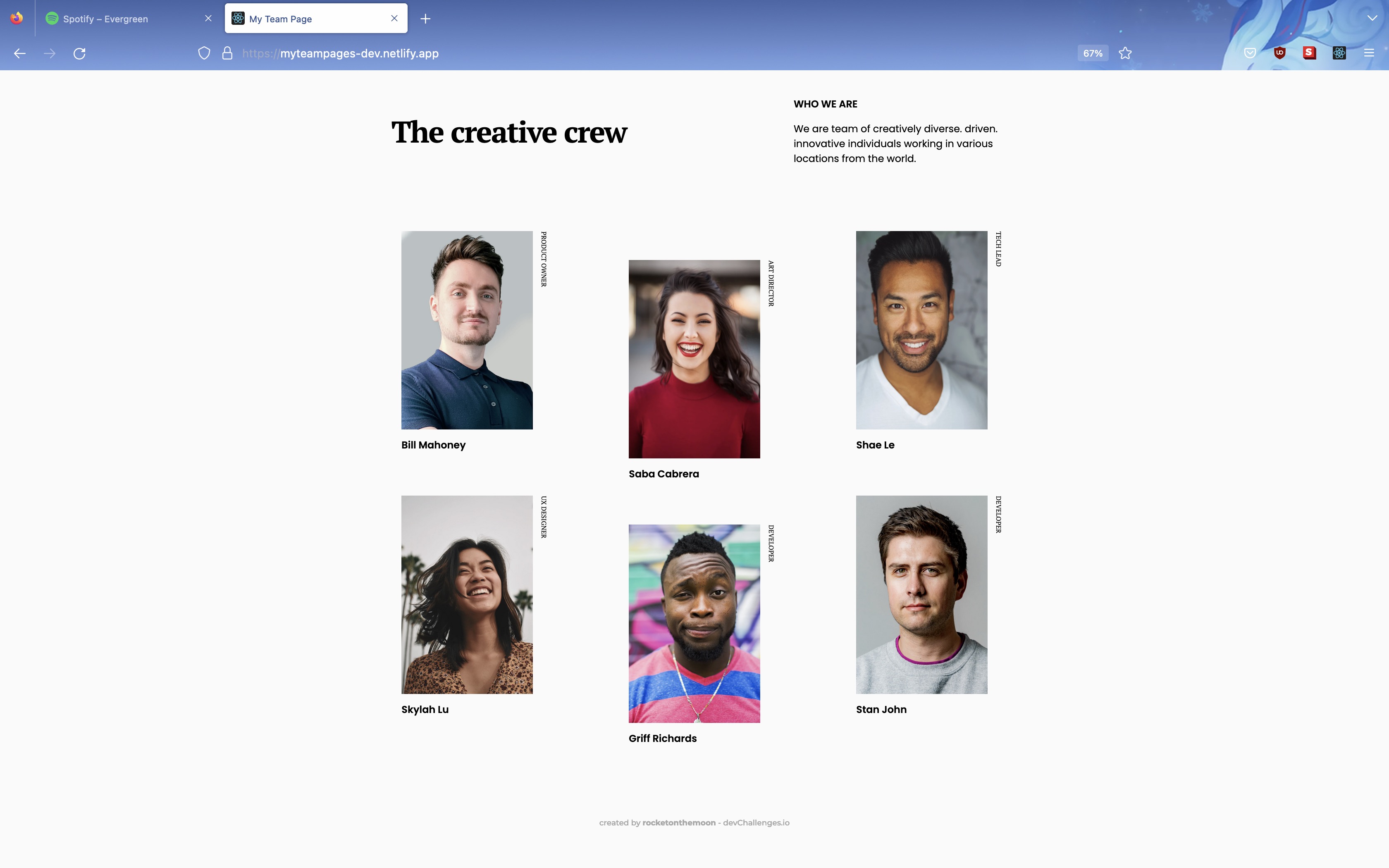 GitHub - rocketonthemoon/team-page