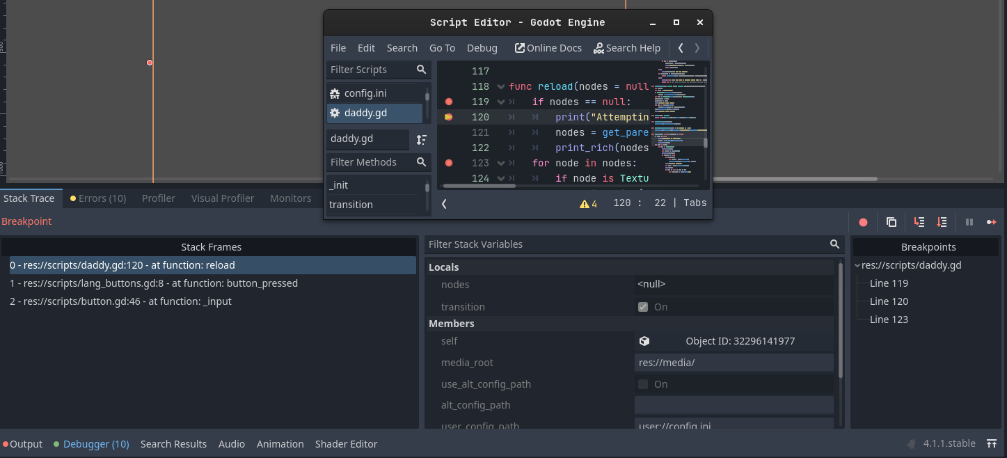 Debugger displays ` ` for non-null value · Issue #81981 · godotengine/godot · GitHub