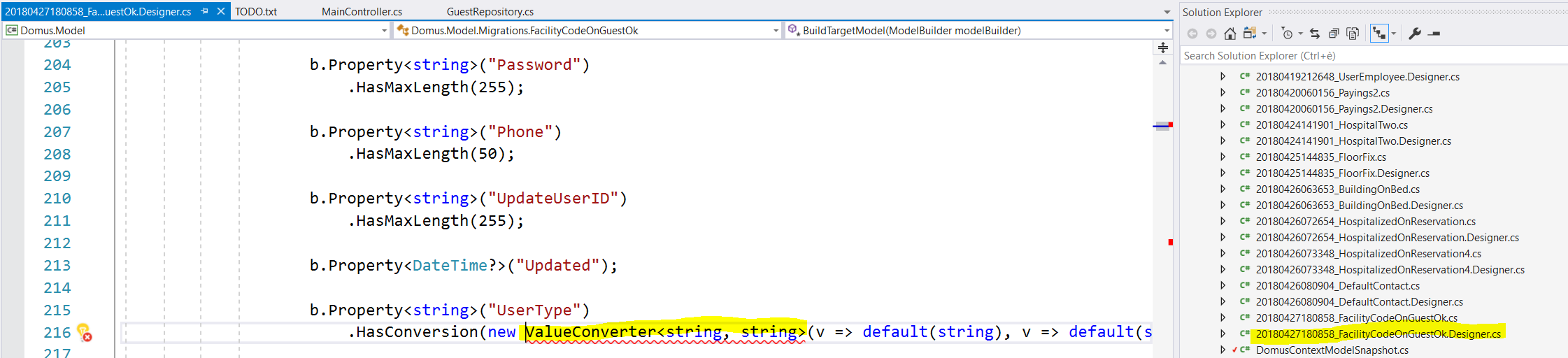 Missing Using Into Mymigration Designer Cs And Mycontextmodelsnapshot Cs · Issue 11841