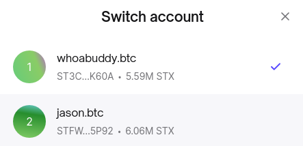 Switch account shows mainnet BNS names when network set to testnet ...
