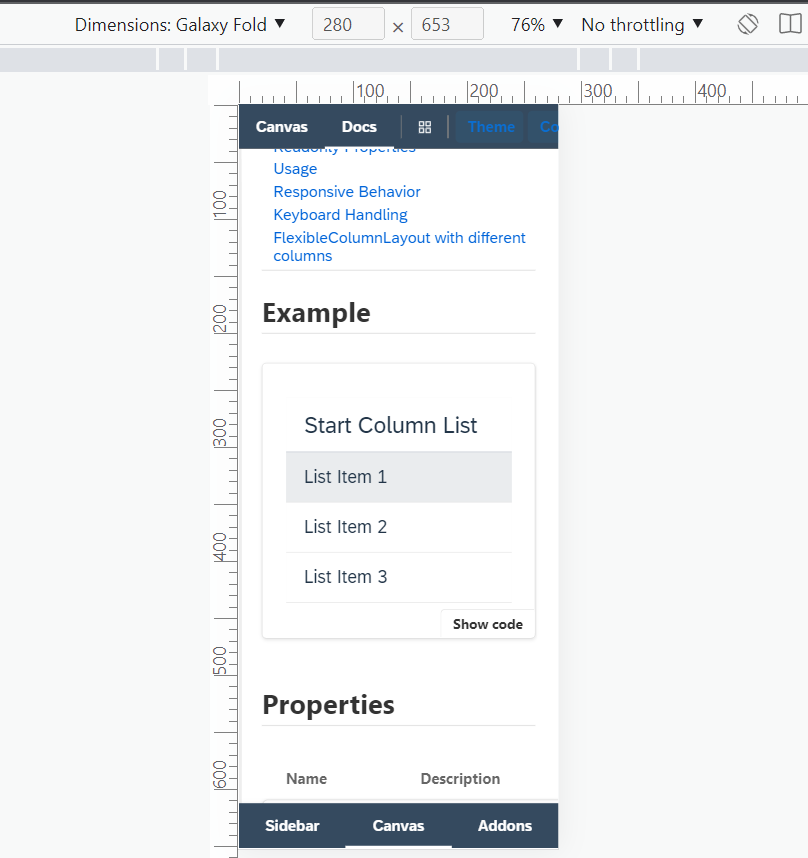 FlexibleColumnLayout: Expand/collapse arrows option is not available if the screen width is ...