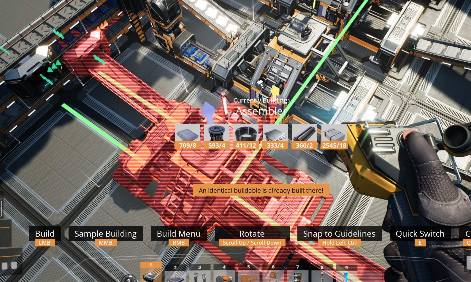 exclude the splitter/merger or any already existing building that the copy tool detects to only ...