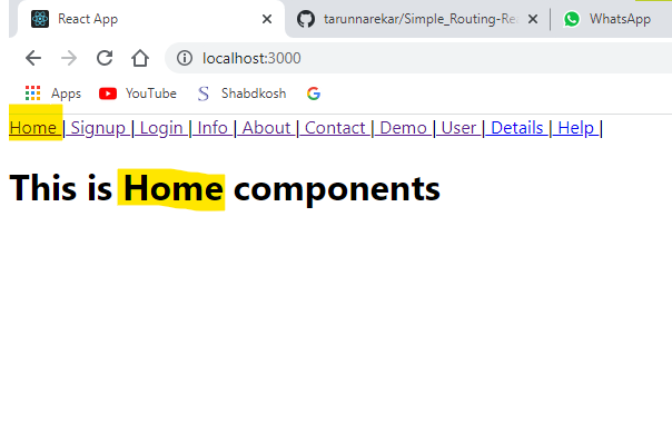 GitHub - tarunnarekar/Simple_Routing-ReactJS