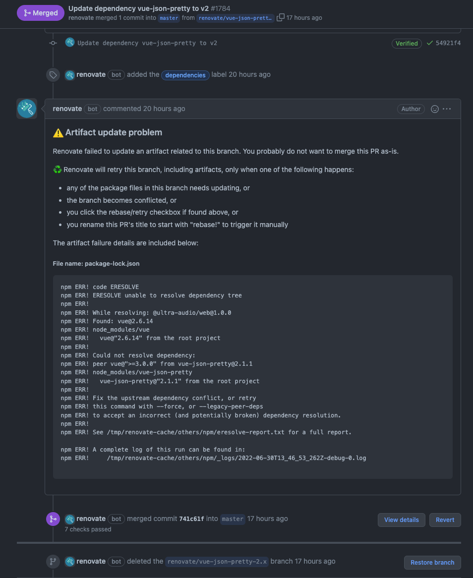 Renovate Bot has stopped updating package-lock.json · renovatebot renovate · Discussion #16356 ...