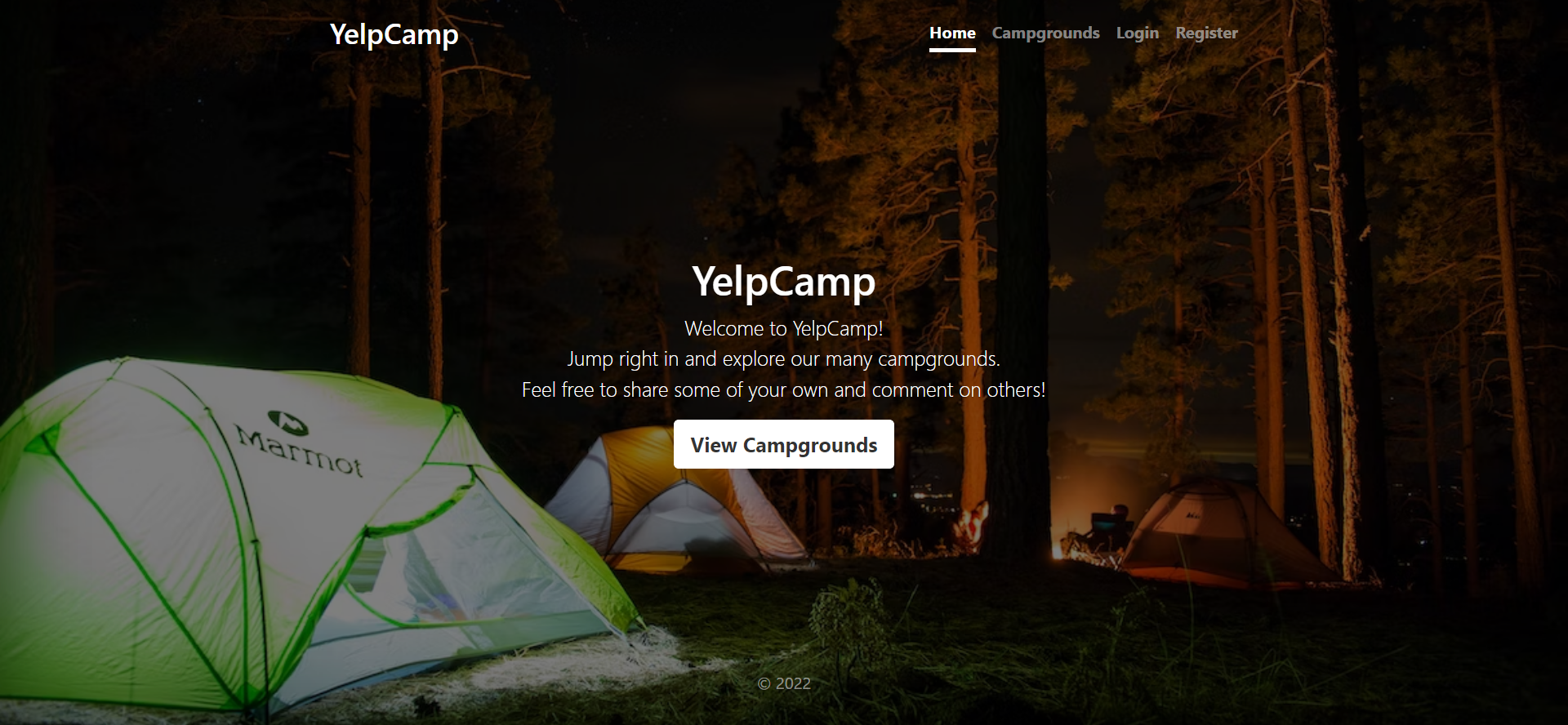 GitHub - HaThuyAn/YelpCamp: A website which performs basic CRUD ...