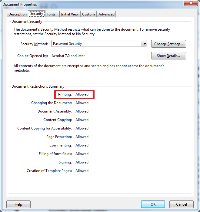 Wrong interpretation of print permissions · Issue #1192 · sumatrapdfreader/sumatrapdf · GitHub