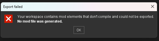 Not able to export mod with Update 1.7 · Issue #313 · Goldorion/Fabric-Generator-MCreator · GitHub