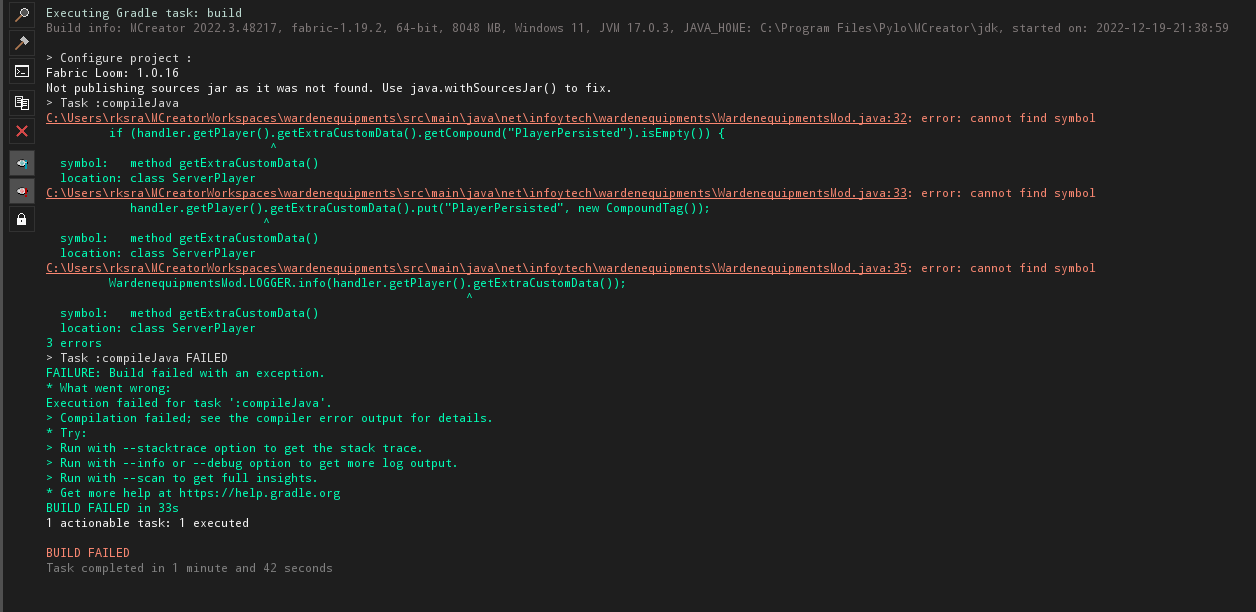 Gradle Error · Issue #352 · Goldorion/Fabric-Generator-MCreator · GitHub