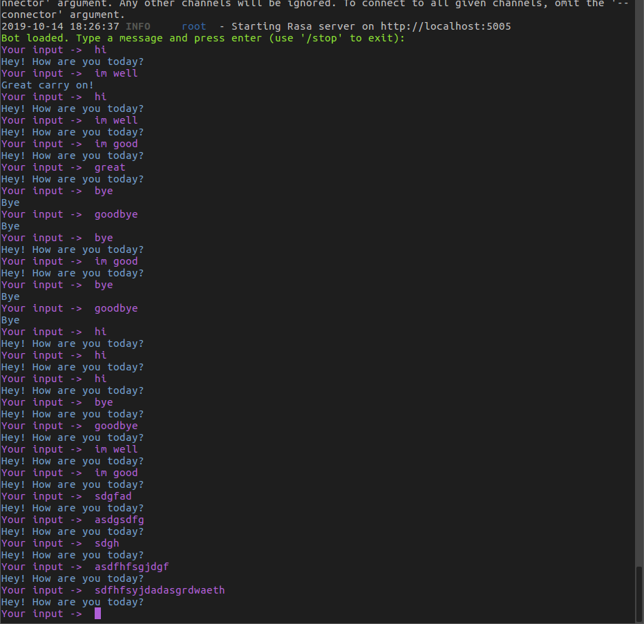 Bot stops repying per intent on RASA Shell · Issue #4610 · RasaHQ/rasa ...