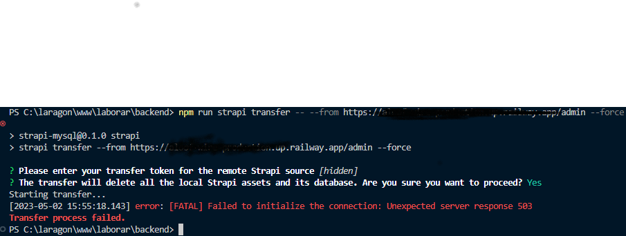 400 error on Strapi data transfer · Issue #16565 · strapi/strapi · GitHub