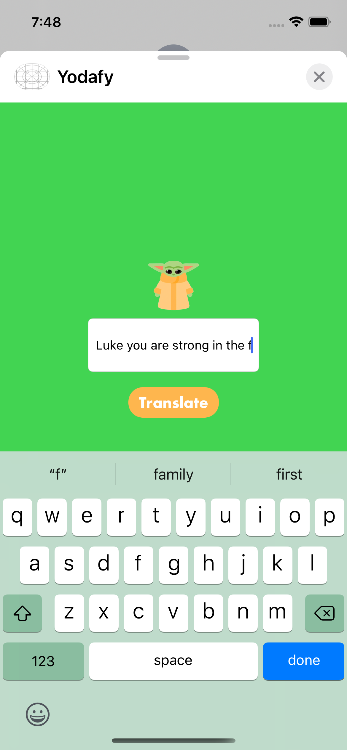 GitHub - jcdesmond23/Yodafy: iMessage app to translate english into ...