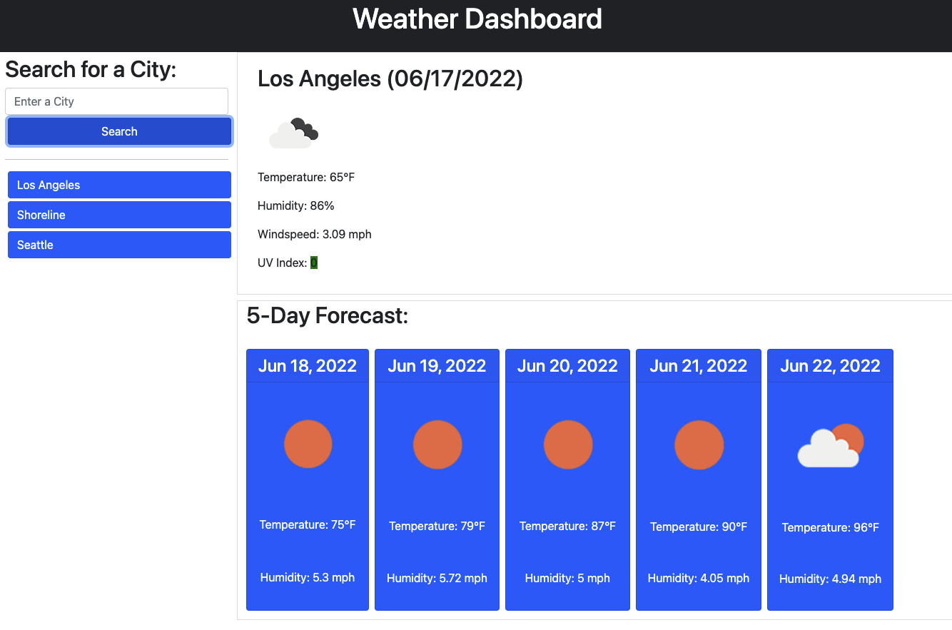 GitHub - carolyvn/weather-dashboard