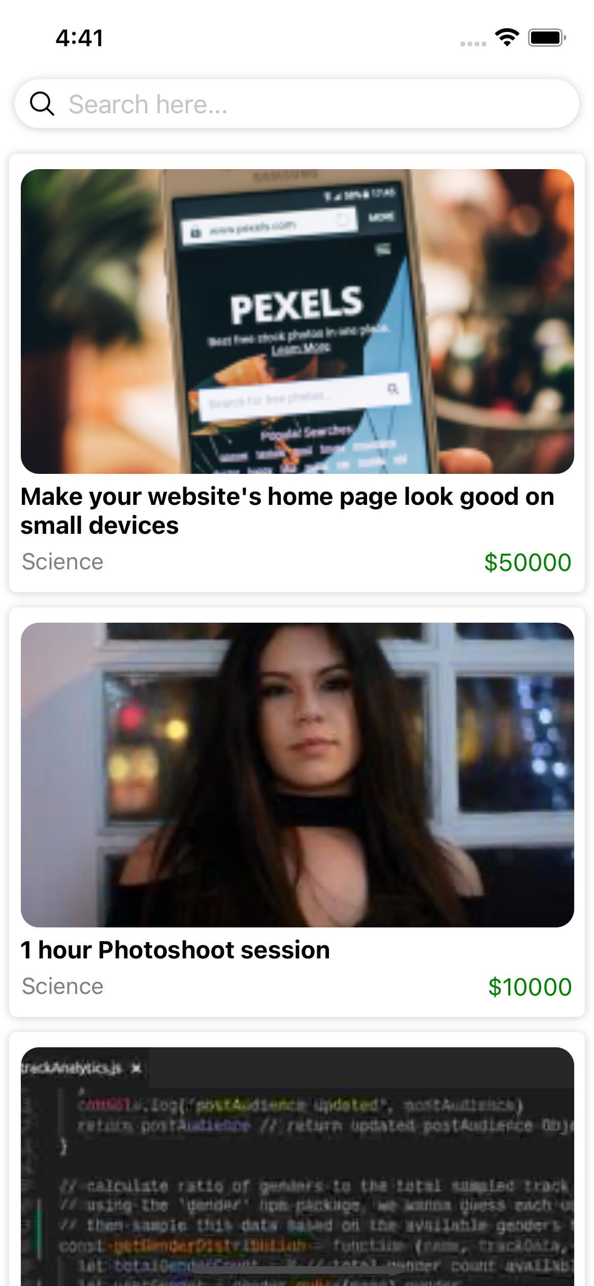 GitHub - christhornsb/RNAPIExample: Example using API calls in React Native (No ReactNavigation ...
