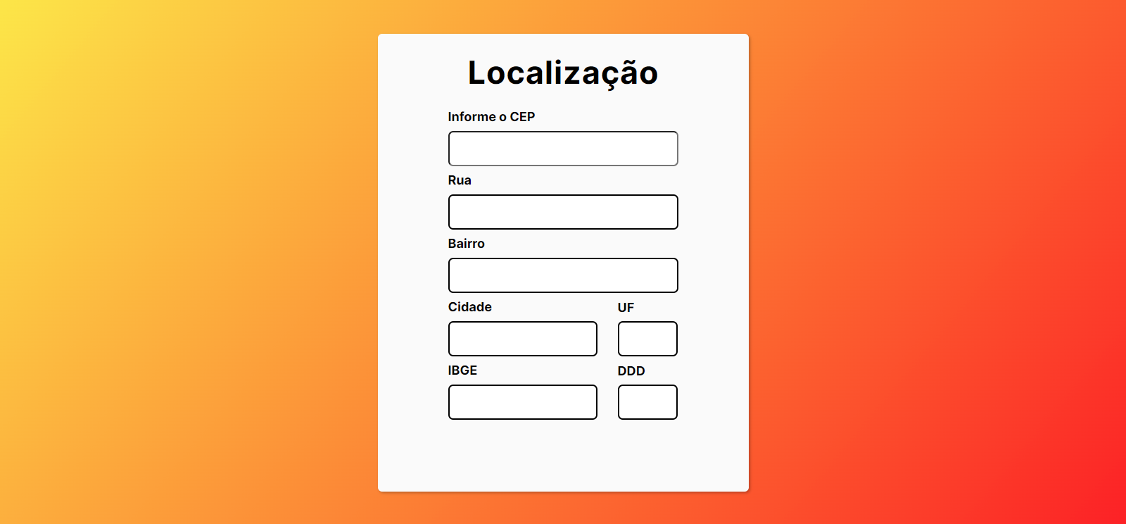 GitHub - RenamSilva/Projeto-Formulario-CEP: projeto de formulário com ...