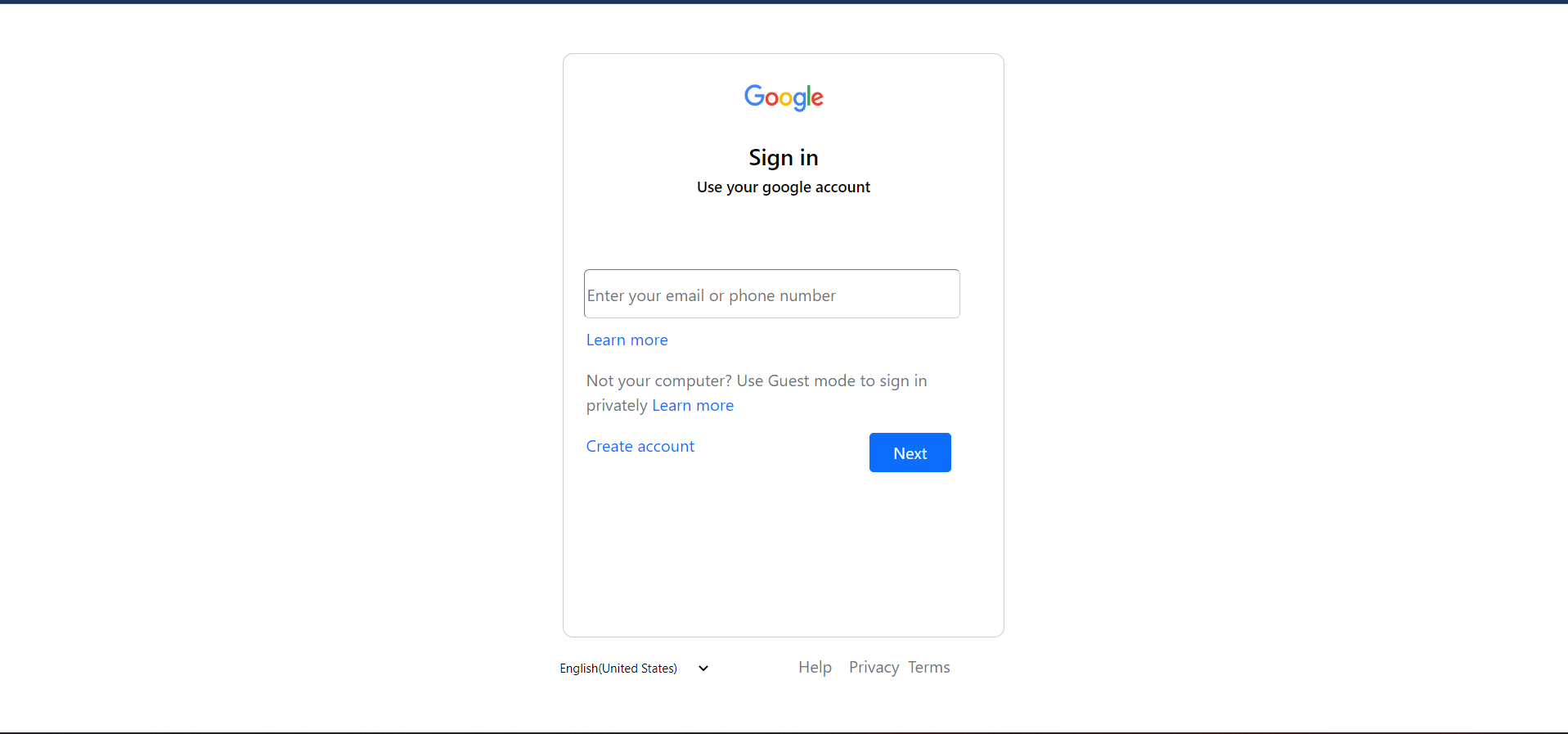 GitHub - ibz11/google-login: This is a replica of the google login page