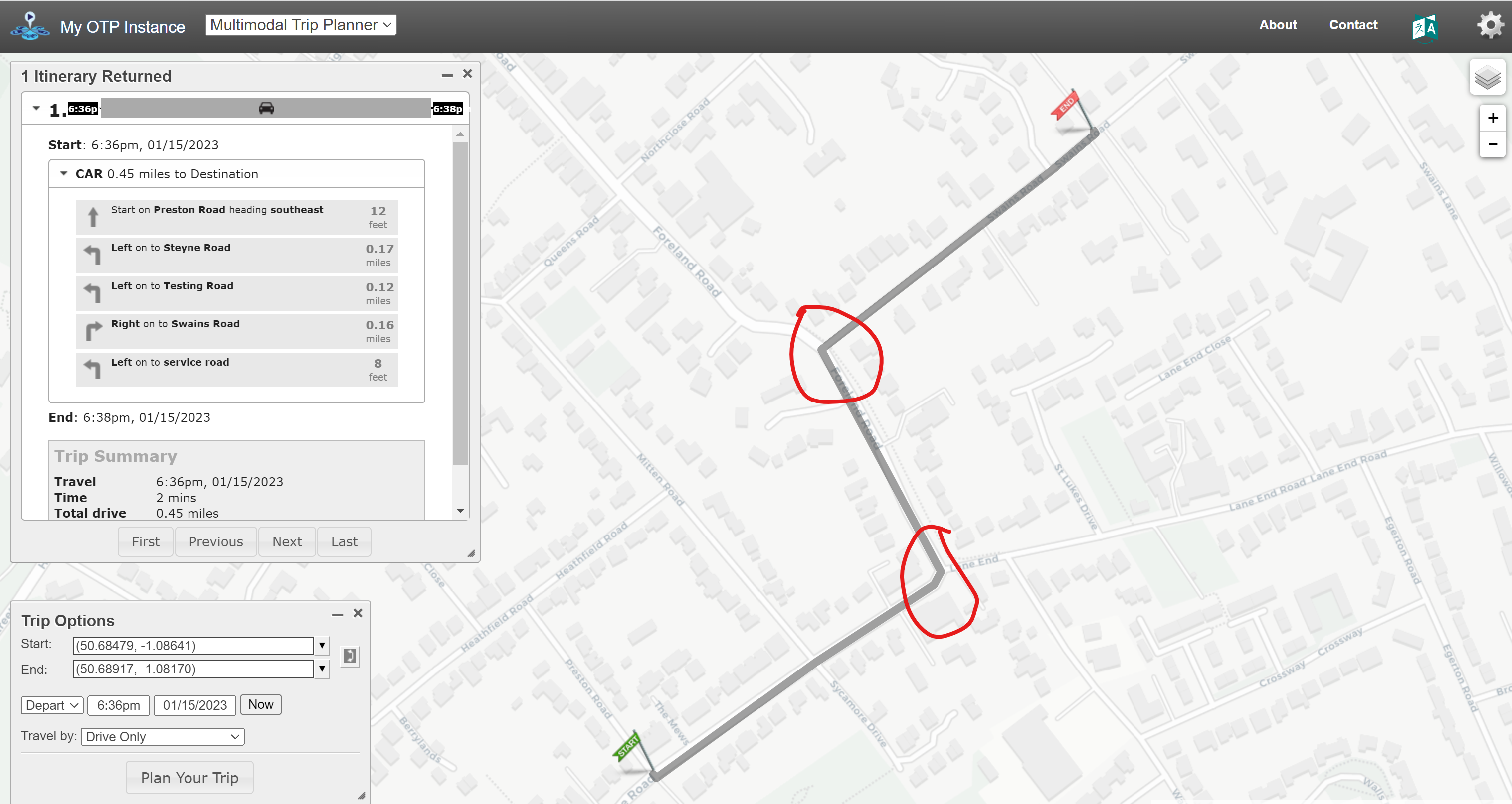 Turn restrictions added to local .pbf not observed in routing with ...