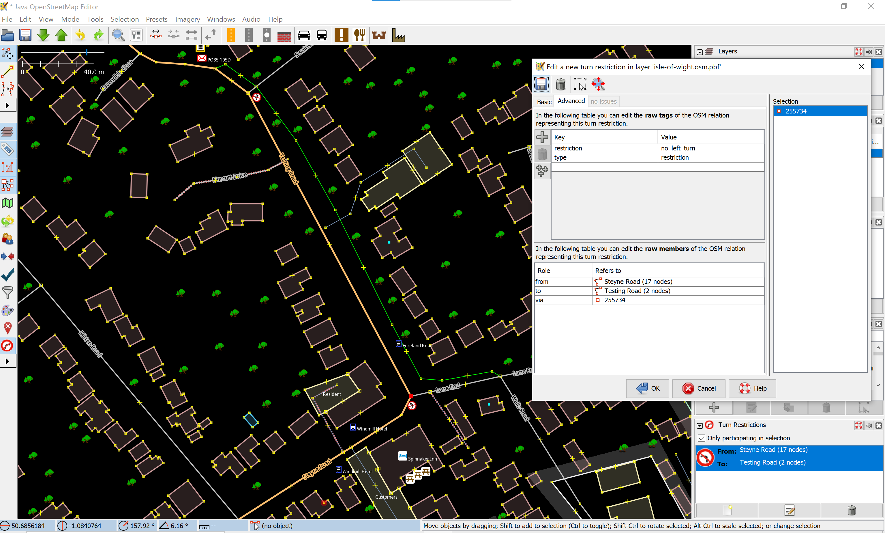 Turn restrictions added to local .pbf not observed in routing with local instance · Issue #101 ...