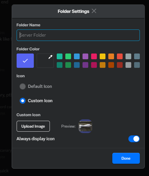 [BetterFolders] Custom Icon setting missing on Stable, not Canary ...