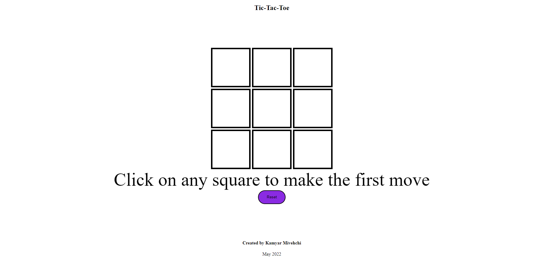 GitHub - Kam-Mivehchi/Vanilla-Tic-Tac-Toe: An interactive Tic Tac Toe game designed for 2 ...