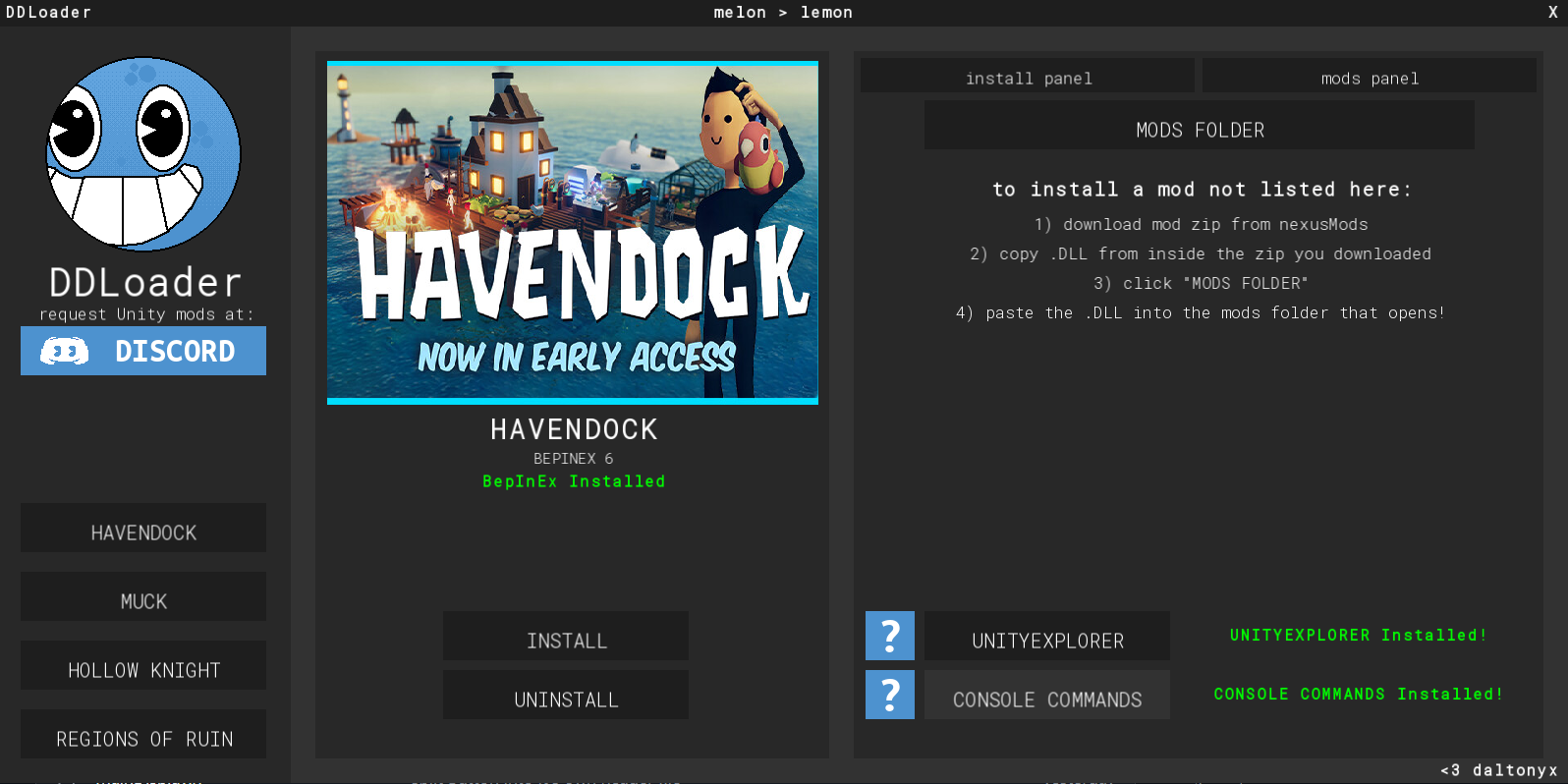 GitHub - daltonyxdonovan/DDLoader: Portable Mod Manager for Muck, Hollow Knight, Regions of Ruin ...