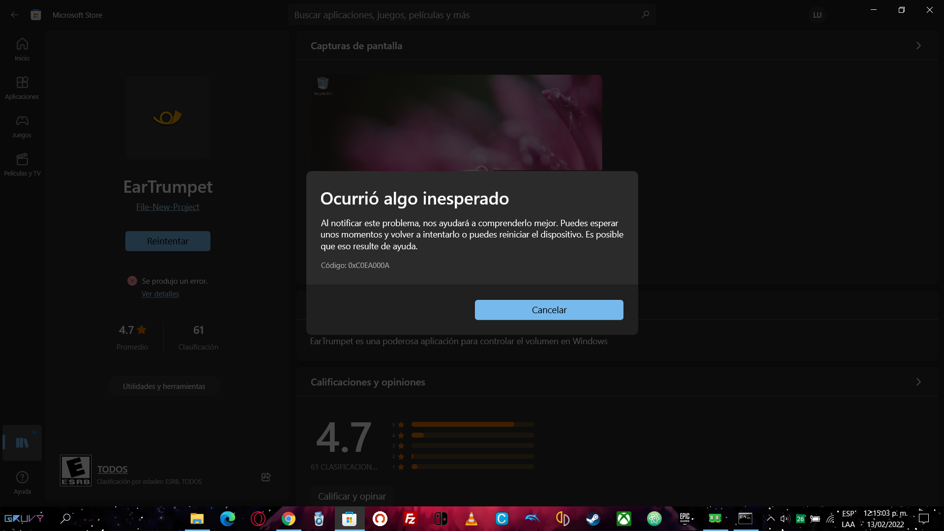 error 0xC0EA000A no se puede reinstalar · Issue #1062 · File-New ...