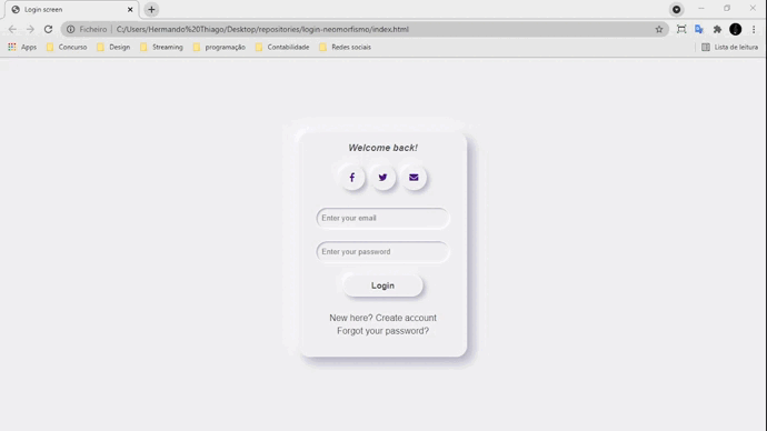 GitHub - HermandoThiago/Login-neumorphism-css: Desenvolvi essa tela de login para treinar o meu ...