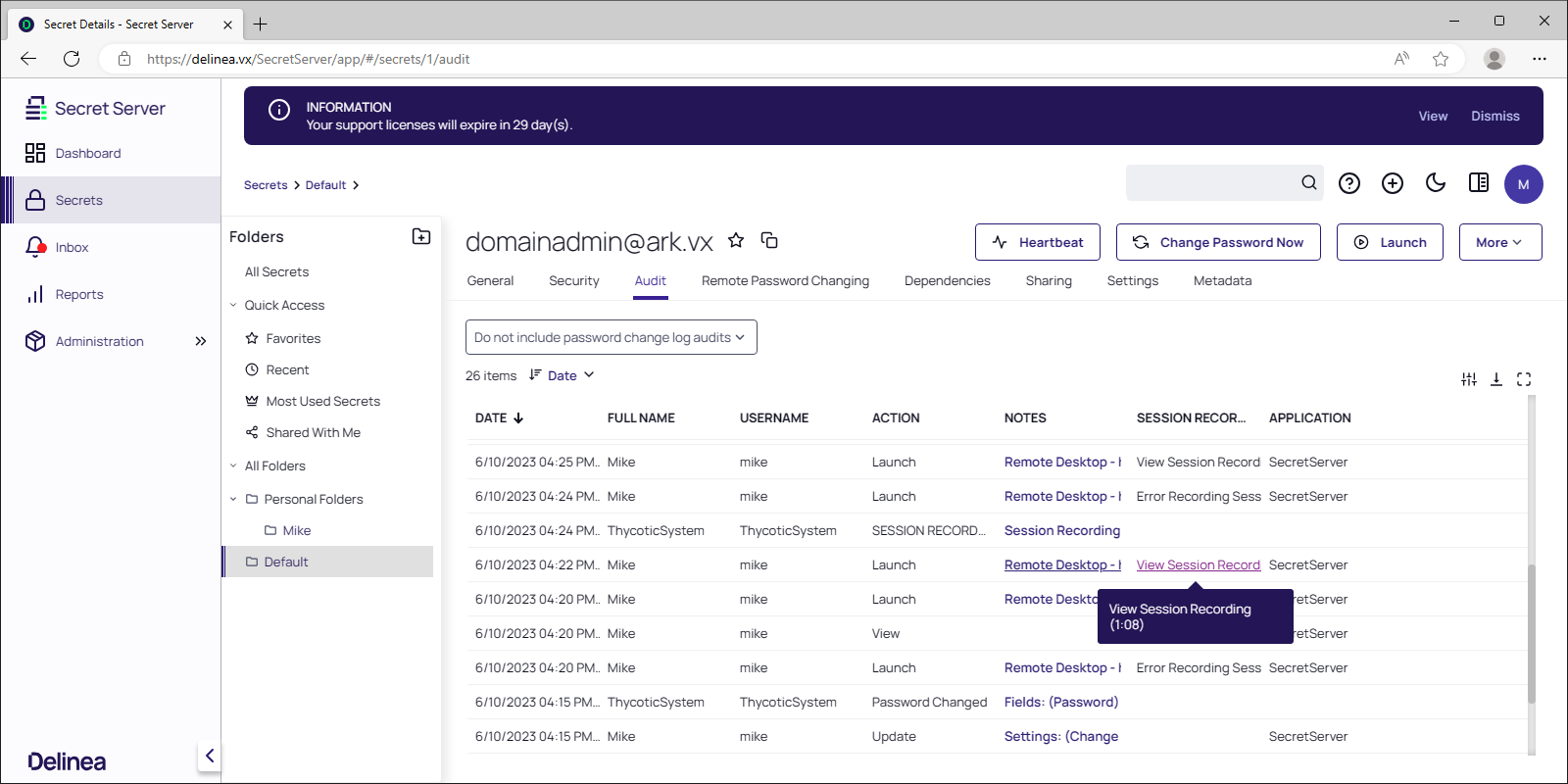 GitHub - joetanx/delinea-secret-server